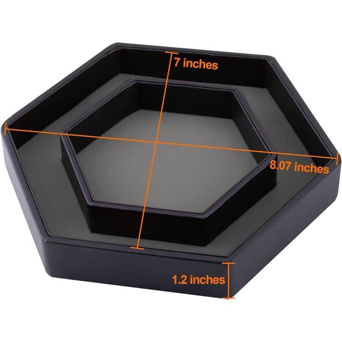 Piste De Dés Double Face Hexagon Plateau De Dés Pliable En Cuir Pu Et ...