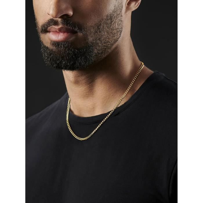 Chaîne Collier Cubaine Homme Femme de 3-6-9-12mm en Acier Inoxydable ...