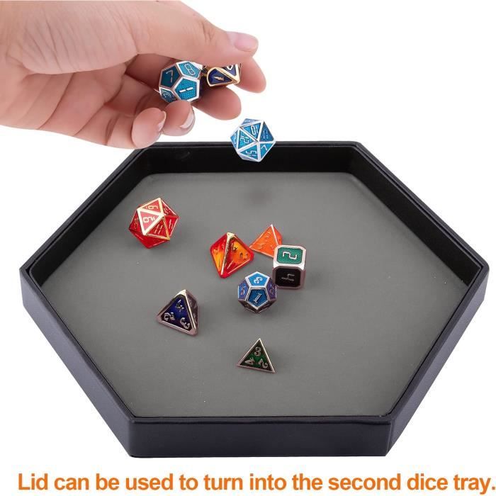 Piste De Dés Double Face Hexagon Plateau De Dés Pliable En Cuir Pu Et ...