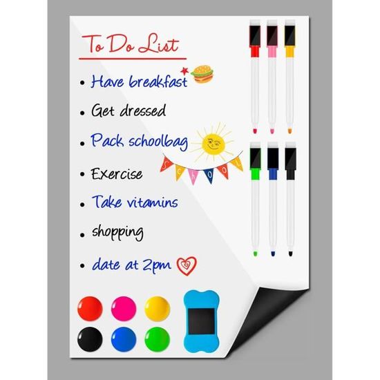 A4 Tableau Magnetique Frigo 20 * 30cm Planning Frigo Magnetique ...