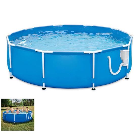 PISCINE FRAME POOL D366X76 +POMPE 2.3M3/H - Cdiscount Jardin