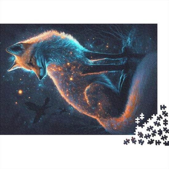 Puzzles Pour Adultes Et Enfants Puzzle Renard Néon - 300 Pièces En Bois ...