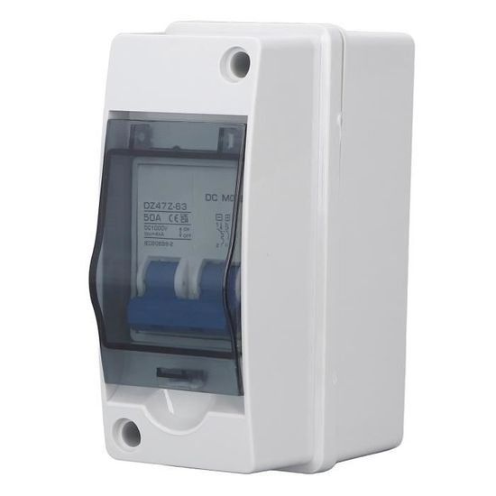EJ.life Mini disjoncteur CC DC Mini Disjoncteur avec Boîte de Distribution IP65 4000A Icu ...