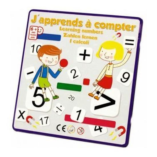 Jeu magnétique - ULYSSE - J'apprends à compter - 100 pièces magnétiques - Pour enfant à partir ...