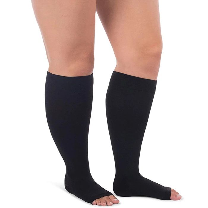 Bas de Compression médical unisexe,grande taille,chaussettes à bout ...