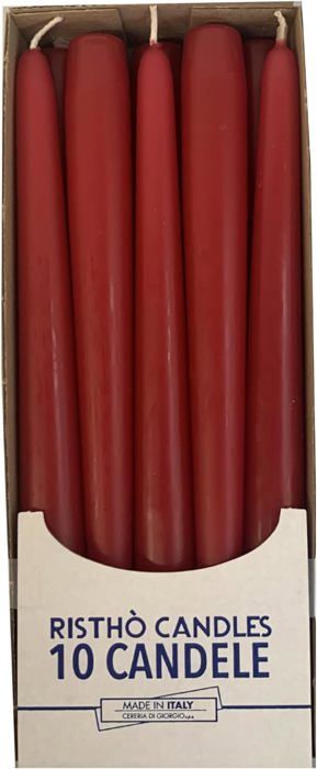 Rouge Framboise Risthò Bougies coniques pour bougeoir, cire, rouge ...