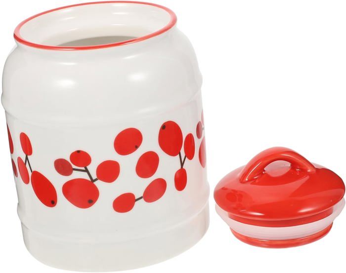 Rouge Pot Hermétique En Céramique Bacon Keeper Pot De Graisse De ...