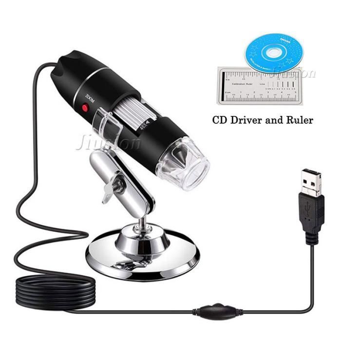 Support Plus 800X-Microscope numérique mini caméra, endoscope vidéo USB ...