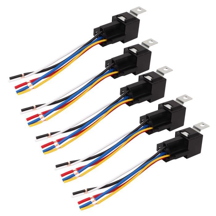 Relais Automobile 12 Volts Kit De Relais Automobile 5 Pièces 5 Broches ...