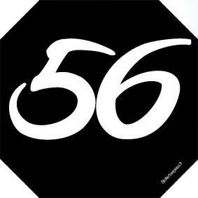 Autocollant/sticker - numéroderue56 - 10 cm - Extérieur - Noir ...