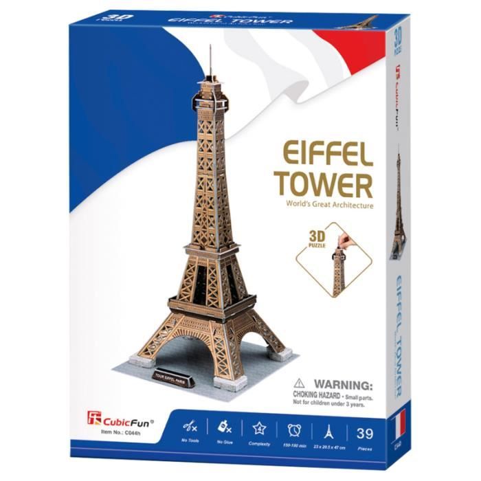 Puzzle 3D Tour Eiffel - Maquette Adulte Et Enfant | Puzzle Paris Tour Eiffel 39 Pièces | Jeu De ...