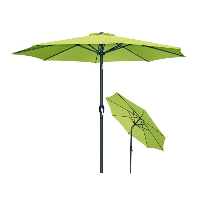 Parasol - Alu - Toile polyester - D300 cm - Vert anis - Cdiscount Jardin