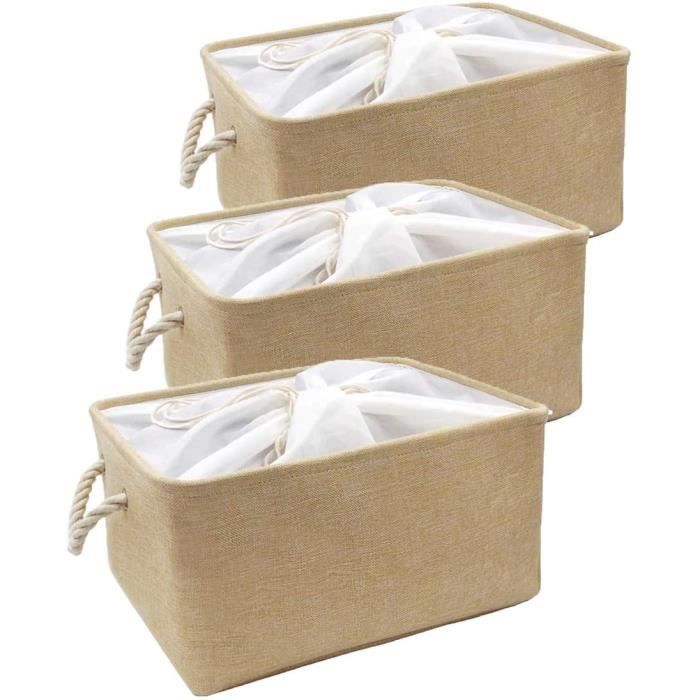 Paniers de Rangement en TissuLot de 3 boîtes de Rangement avec ...