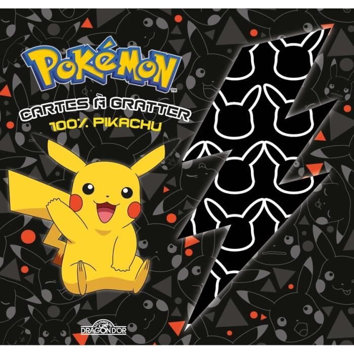 Dragon D'Or - Pokemon Cartes à gratter 100 % Pikachu Pochette avec 10 ...