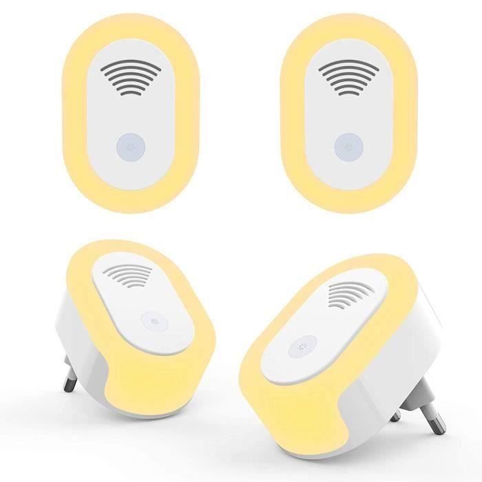 Répulsif Ultrason Hisome,4 packs de Répulsifs à Ultrasons pour Insectes ...