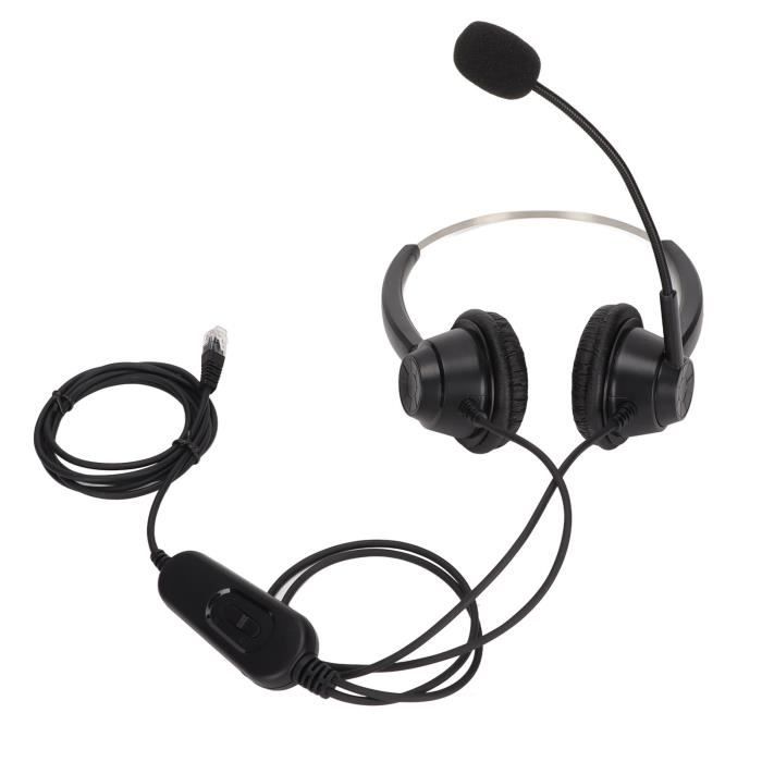 Drfeify Casque téléphonique RJ9 H360D‑RJ9‑MVA RJ9 Business Headset ...