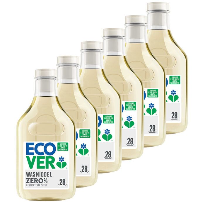 Ecover - Lessive Zéro - Lot Éco 6 x 1 L - 168 lavages - sans parfum ni ...