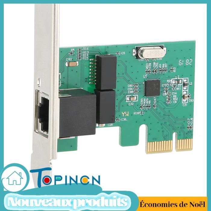 Carte Réseau Gigabit Ethernet - EJ.life - RTL 8111F - PCI Express - 10/100/1000 Mbps - Pleine ...