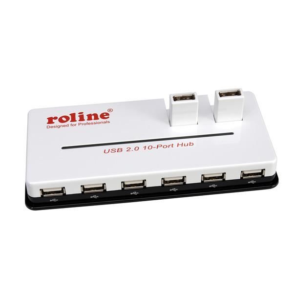ROLINE Hub USB2.0 B&W, +alim., 10x - Cdiscount Informatique