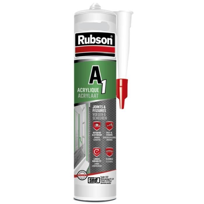 Mastic gris acrylique élastomère rebouche trou fissures façade RUBSON ...