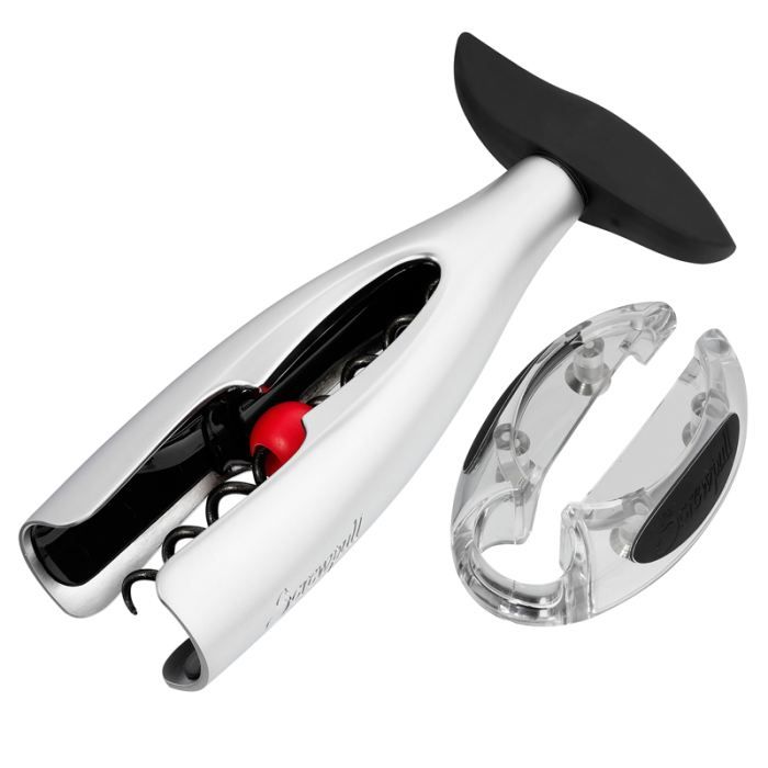 Coffret Tire Bouchon Métal et Coupe Capsule GS300 Aluminium Brossé Screwpull - La cave Cdiscount