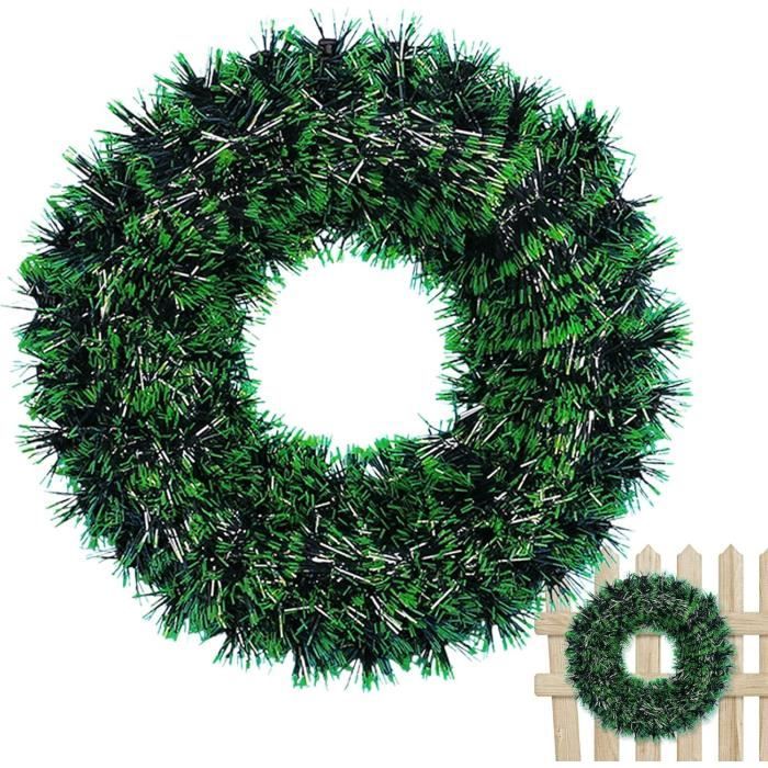 Couronnes de Noël pour Porte d'entrée | Décorations de Couronne de Noël Guirlande de pin simulé ...