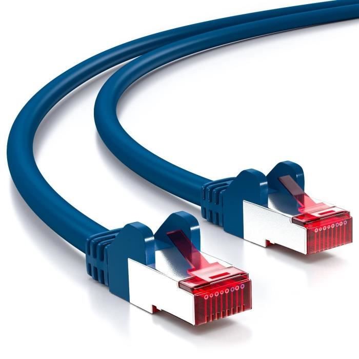 10M Cat6 Câble Réseau - Blindage Pimf S-Ftp Cat-6 Rj45 Câble Ethernet ...