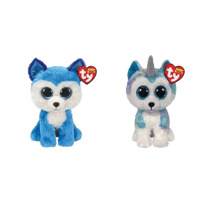 Ty - Peluches - Beanie Boo's - Prince Husky & Helena Husky - Cdiscount ...