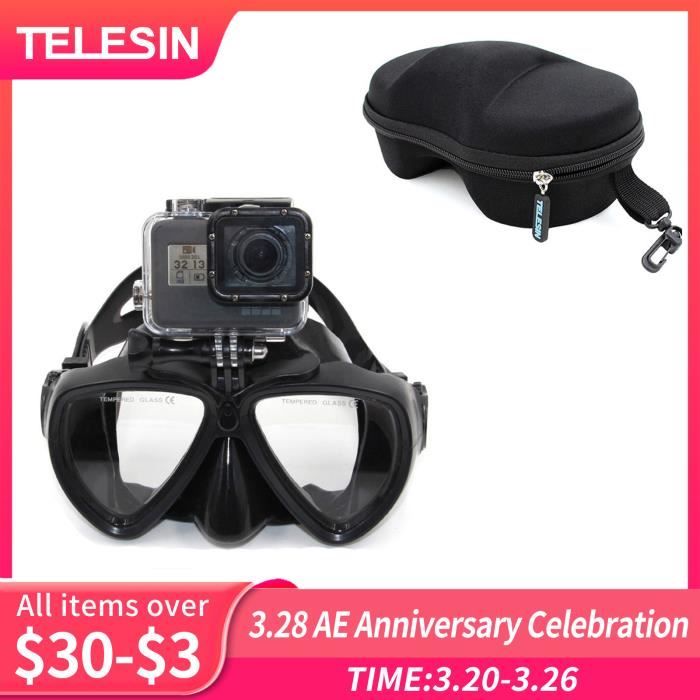 Masque de plongée sous-marine tuba lunettes de natation verres trempés ...