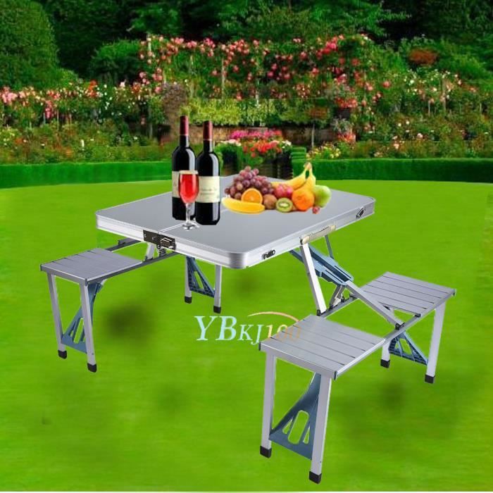 Table de pique-nique pliante Table de camping Table de BBQ de jardin ...