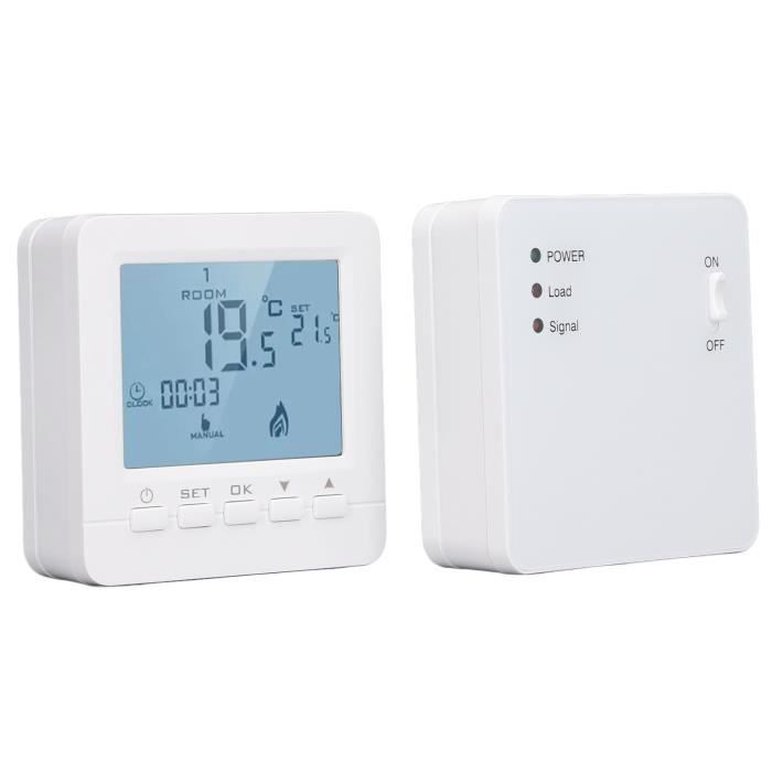 Thermostat - ZJCHAO - Programmable RF - Ignifuge - Mode Vacances ...