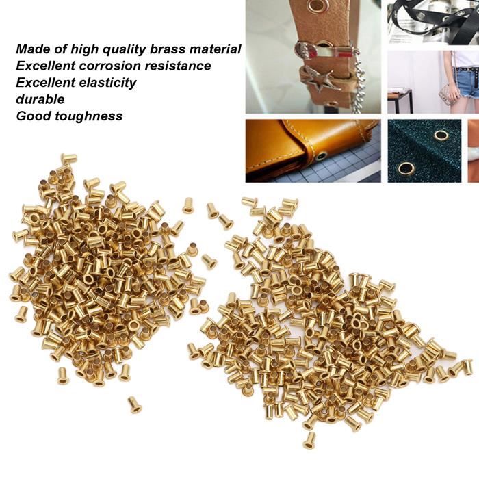 Rivet creux (1.7x3.5x2.8mm)500 Pièces Rivets Creux Bords Arrondis ...