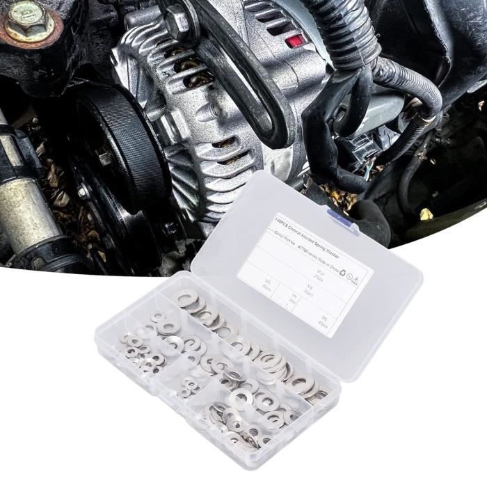 Rondelle Élastique Conique Moletée, M4 M5 M6 M8 M10 140Pcs Rondelle ...