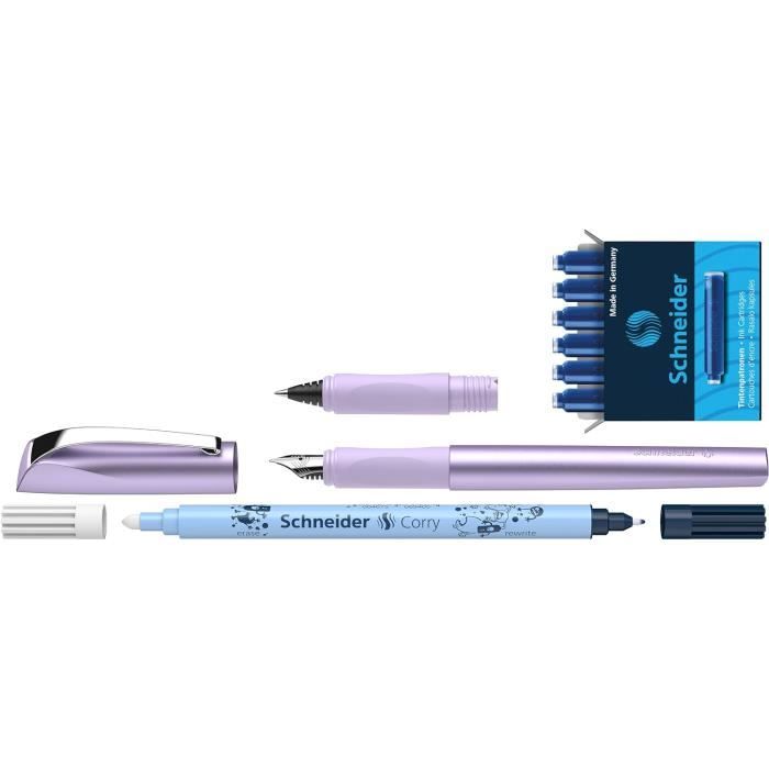 Schneider Ceod Shiny 74868 Kit d'écriture avec stylo, stylo roller, effaceur d'encre, pour ...