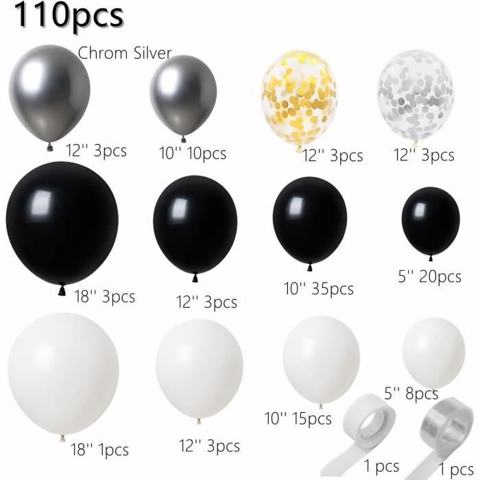 Noir Décoration 33 Ans Anniversaire Ballon Anniversaire 33 Ans Homme 33 ...