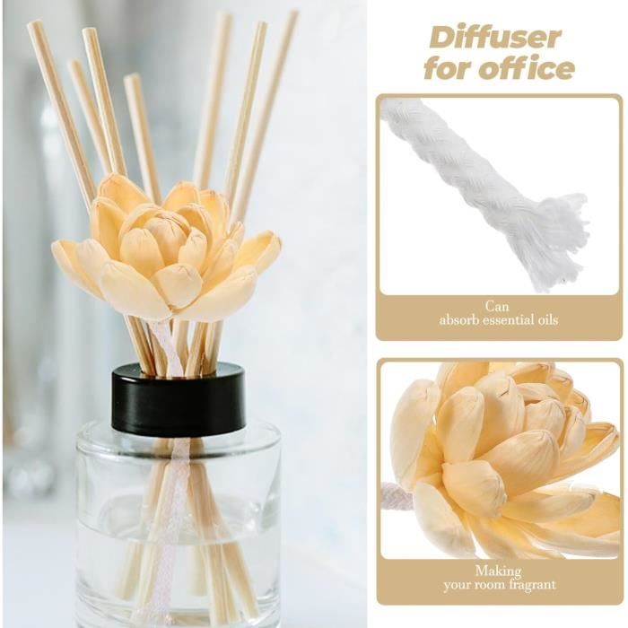 Bâtons Diffuseurs De Roseaux Naturels 4 Pièces Recharge De Placement De Fleurs Huile Essentielle ...