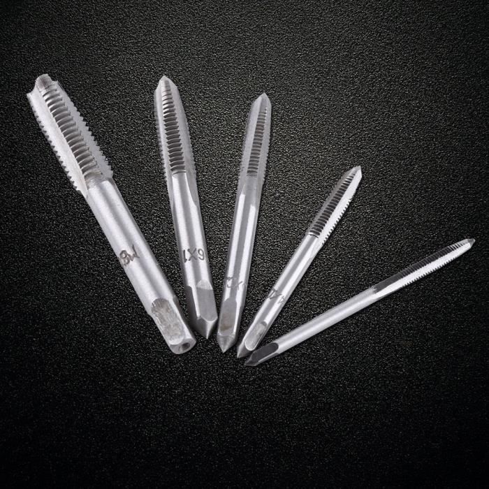 Shipenophy Taraud à filetage Jeu d'outils de taraudage à cannelure droite, tarauds à filetage de ...