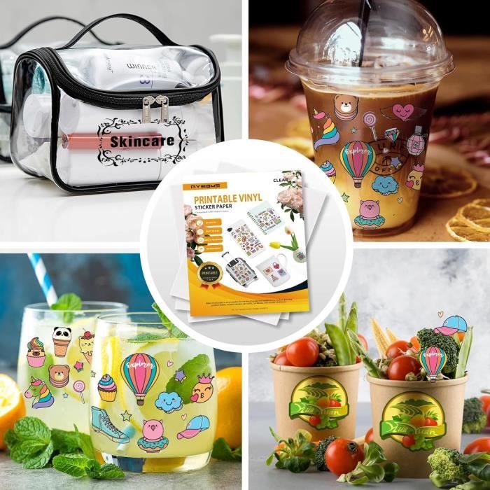 Papier Autocollant Transparent -25 Feuilles Papier Transparent ...