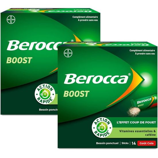 Berocca Boost Stick Complément Alimentaire- Goût Cola - 2x14 sachets ...