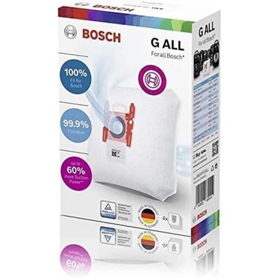 Bosch Bbz41Fgall, 4X Sacs Aspirateurs G All 5 L, Blanc[t37] - Cdiscount ...