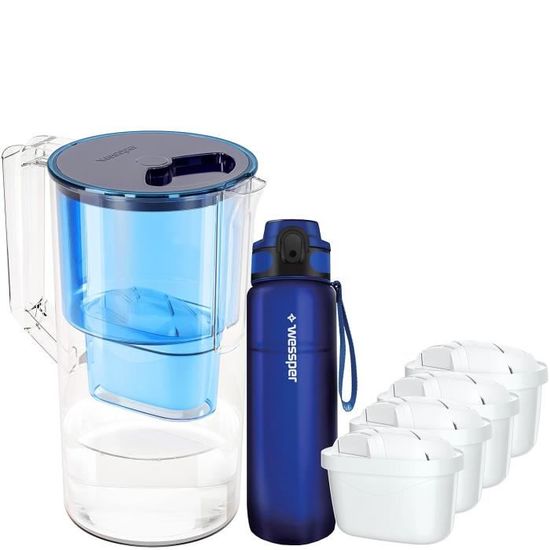 Kit Carafe Filtrante Pour Eau 2.5 L Un Filtre À Eau | Bouteille D'Eau ...