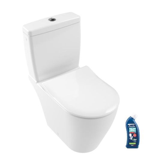 WC à poser sans bride VILLEROY ET BOCH Avento avec abattant + nettoyant - Cdiscount Bricolage