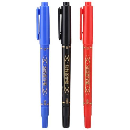 Vvikizy Stylo marqueur indélébile Petit stylo de marquage à Double tête ...