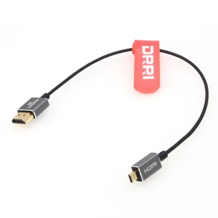 Câble micro HDMI vers HDMI 2.1 haute vitesse 8K pour Canon EOS R5 M6 ...