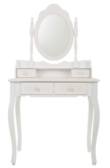 Coiffeuse - PEGANE - Table de maquillage en métal avec 4 tiroirs ...