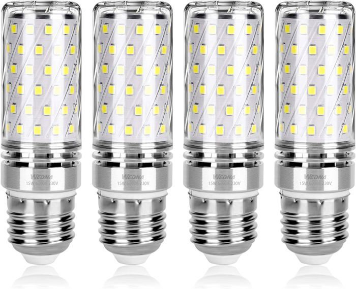 Ampoules LED E27 15W Blanc Froid 6000K 1700LM quivalent 120W Ampoule Incandescente Ampoules de ...