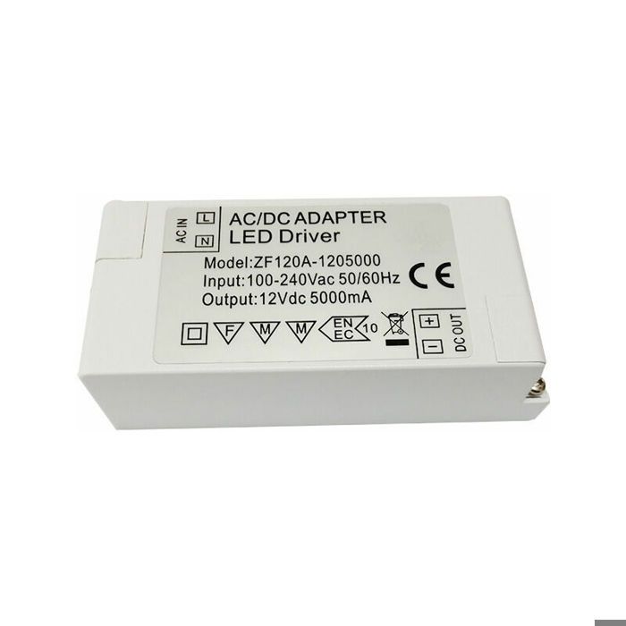 Alimentation Led 12v, Transformateur Led 60w Ac 220v À 12v Dc 5a ...