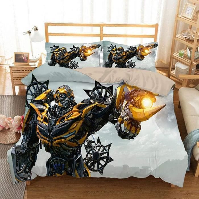 Cartoon Bumblebee Optimus Prime Parure De Lit En Microfibre Avec Housse ...
