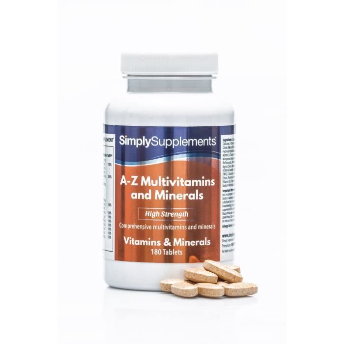 AZ Multivitamines et Minéraux - 360 comprimés - SimplySupplements ... AZ Multivitamines et Minéraux - 360 comprimés - SimplySupplements ...