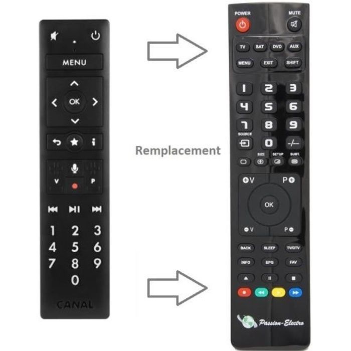Télécommande - CANAL + - G9 4K - SAT/DTT - Noir - Simple - Cdiscount TV ...